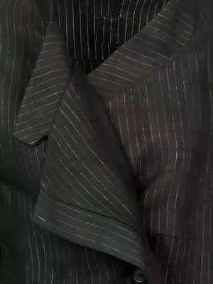 HANNES ROETHER Pinstripe Draped Blazer