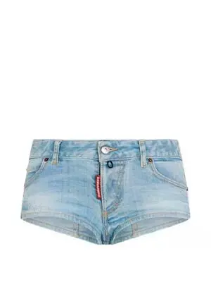 Dsquared2 Super Bleached Denim Hot Shorts