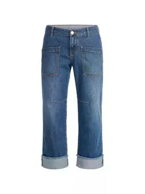 MAURIZIO MASSIMINO Patch-pocket Turn-up Jeans
