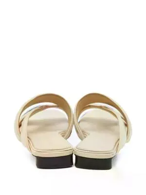 Bottega Veneta The Band Leather Slides - Neutrals