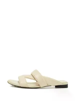 Bottega Veneta The Band Leather Slides - Neutrals