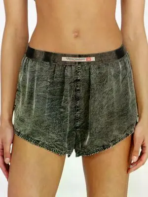 DIESEL® Fluid Viscose Shorts With Logo Detail