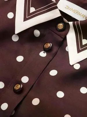 Zimmermann Polka-dot Silk Blouse