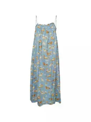 GANNI Horse-print Strappy Dress
