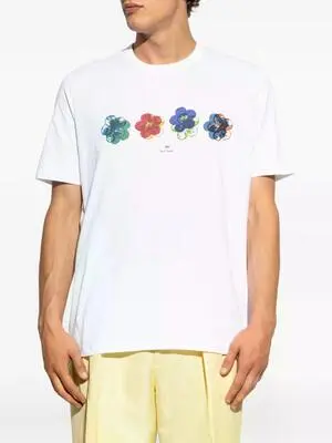 Paul Smith Zine Floral Organic-cotton T-shirt