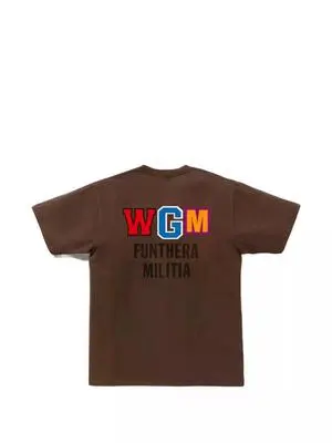 A BATHING APE Shark Cotton T-shirt - Brown