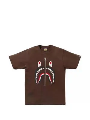 A BATHING APE Shark Tee - Brown