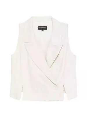 Emporio Armani Sleeveless Double-breasted Jacket