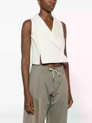 Emporio Armani Sleeveless Double-breasted Jacket