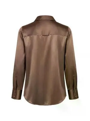 L'Agence Dani Three-quarter Sleeve Blouse - Brown