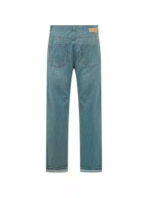 TELA GENOVA Straight-leg Jeans With Logo Patch