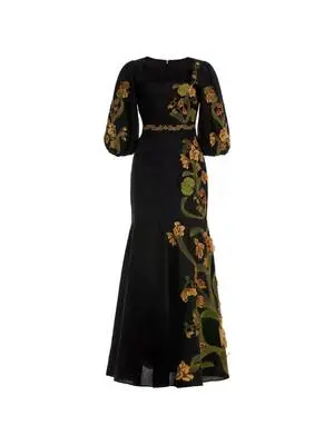 Agua Bendita Clavel Cordillera Maxi Dress - Black