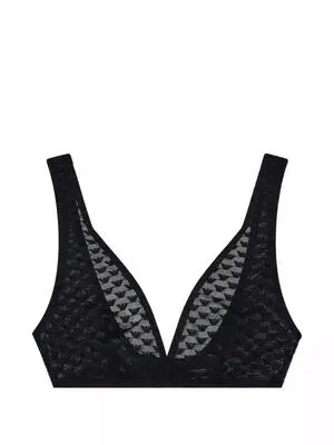Armani Exchange Asv Monogram-pattern Mesh Bra