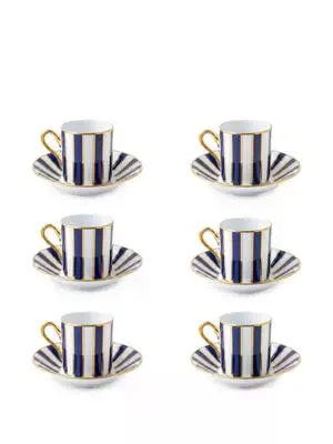 GINORI 1735 Impero Amadeus Striped Coffee Set