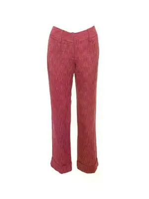 Dolce & Gabbana Pink Tweed Trousers - Red