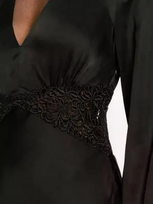 TWINSET Lace-insert Open-back Maxi Dress