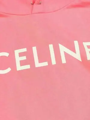Celine Cotton Logo-print Hoodie