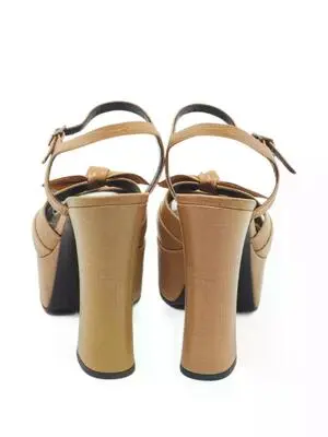 Saint Laurent Lizard-embossed Platform Sandals