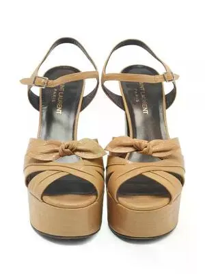 Saint Laurent Lizard-embossed Platform Sandals