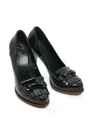 Gucci Horsebit Leather Heeled Pumps