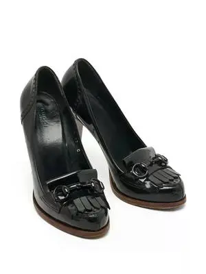 Gucci Horsebit Leather Heeled Pumps
