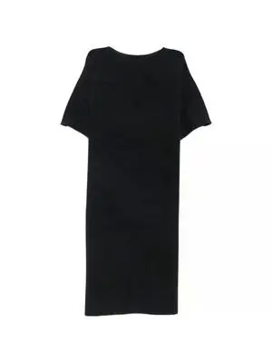 Fabiana Filippi Metallic Thread Short Sleeve Midi Dress - Blue