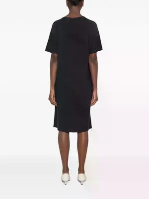 Fabiana Filippi Metallic Thread Short Sleeve Midi Dress