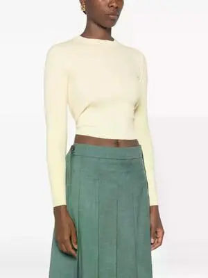 VICOLO Cut-out Tie-fastening Sweater