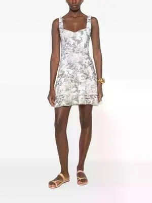Alice + Olivia Floral Print Sleeveless Mini Dress