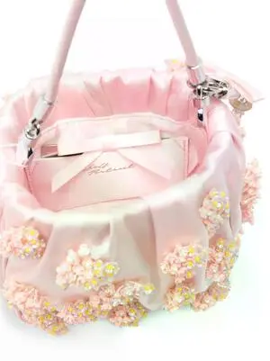 SELF-PORTRAIT Floral Appliqué Mini Bag