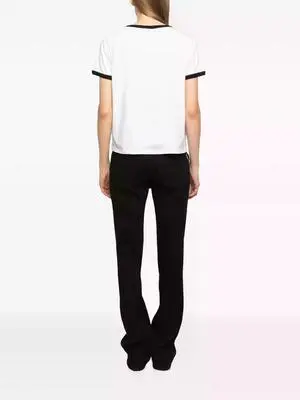 Zadig&Voltaire Alys Two-tone T-shirt With Embroidered Patches