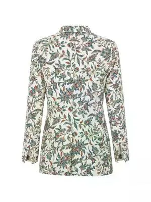 IBRIGU Floral Print Double-breasted Blazer