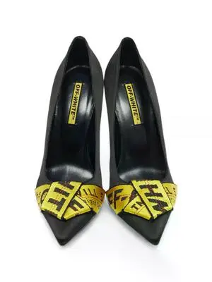 Off-White Commercial Bow Pointed-toe Heeled Pumps