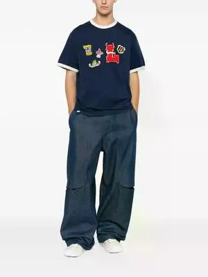 CHARLES JEFFREY Appliqué T-shirt - Blue