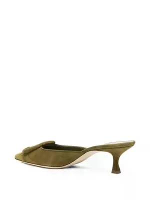 Manolo Blahnik Maysale Buckle-detail Mules