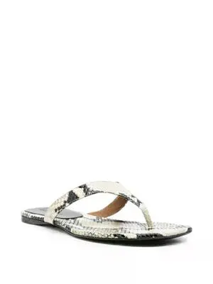 Khaite Archer Snakeskin-print Sandals