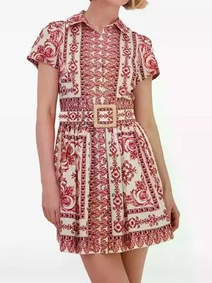 Cara Cara Noela Scarf Print Mini Dress