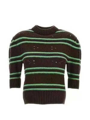 Marni Cashmere Jumper With Openwork Knit - Brown