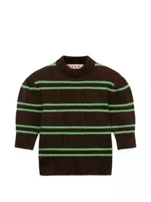 Marni Cashmere Jumper With Openwork Knit - Brown