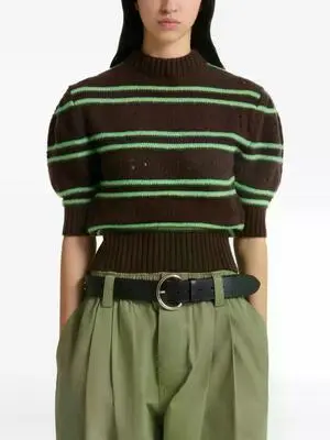 Marni Cashmere Jumper With Openwork Knit - Brown