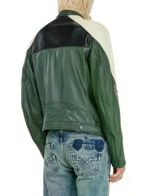 DIESEL® L-ahti Leather Jacket With Perforated Panels