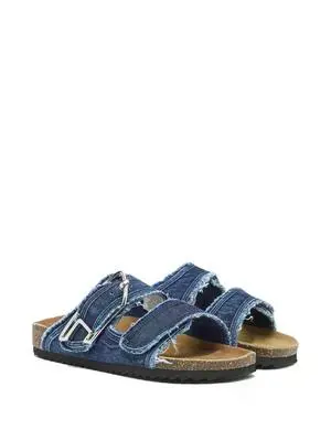 DIESEL® D-buckle Raw-cut Denim Sandals