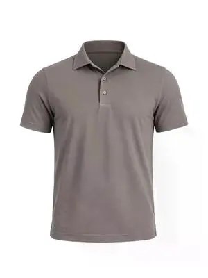 Fedeli Short-sleeve Polo Shirt - Grey