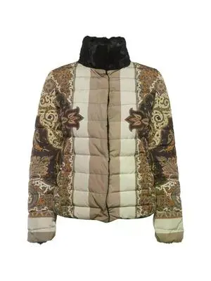 Etro Paisley Print Padded Jacket - Neutrals