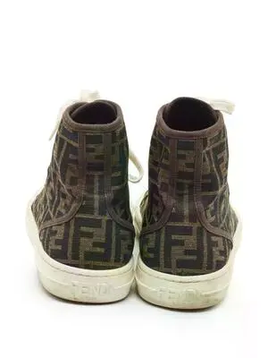 Fendi Zucca Canvas High-top Sneakers