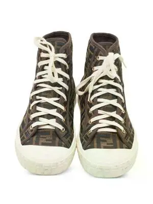 Fendi Zucca Canvas High-top Sneakers
