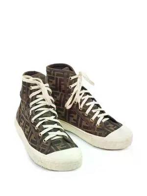 Fendi Zucca Canvas High-top Sneakers