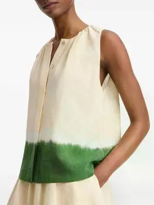 Vince Sleeveless Dip-dye Top