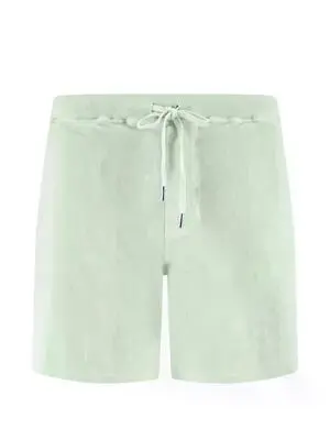 Fedeli Terry Cloth Drawstring Shorts - Green