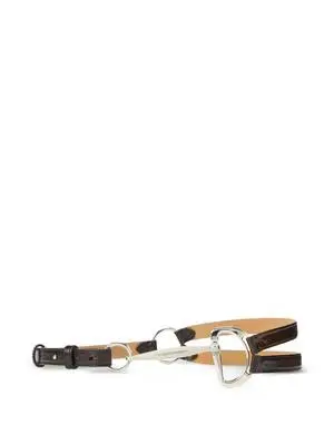 Ralph Lauren Leather Belt With Palladium-plated Horsebit Buckle - Brown